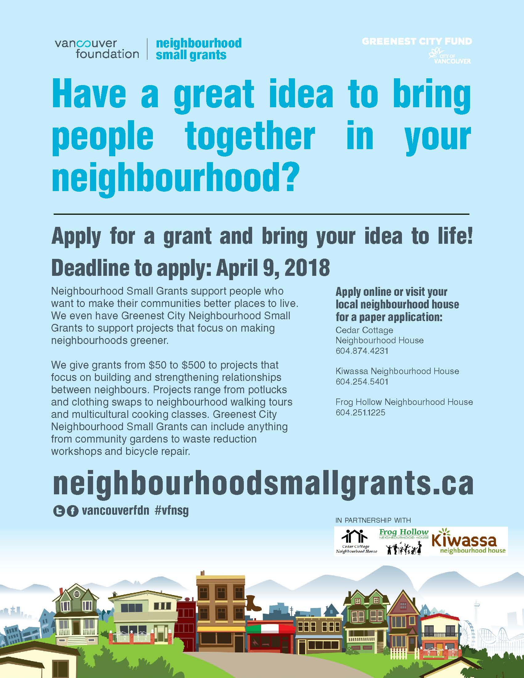 Fund a Community Project or Event with Neighbourhood Small Grants ...